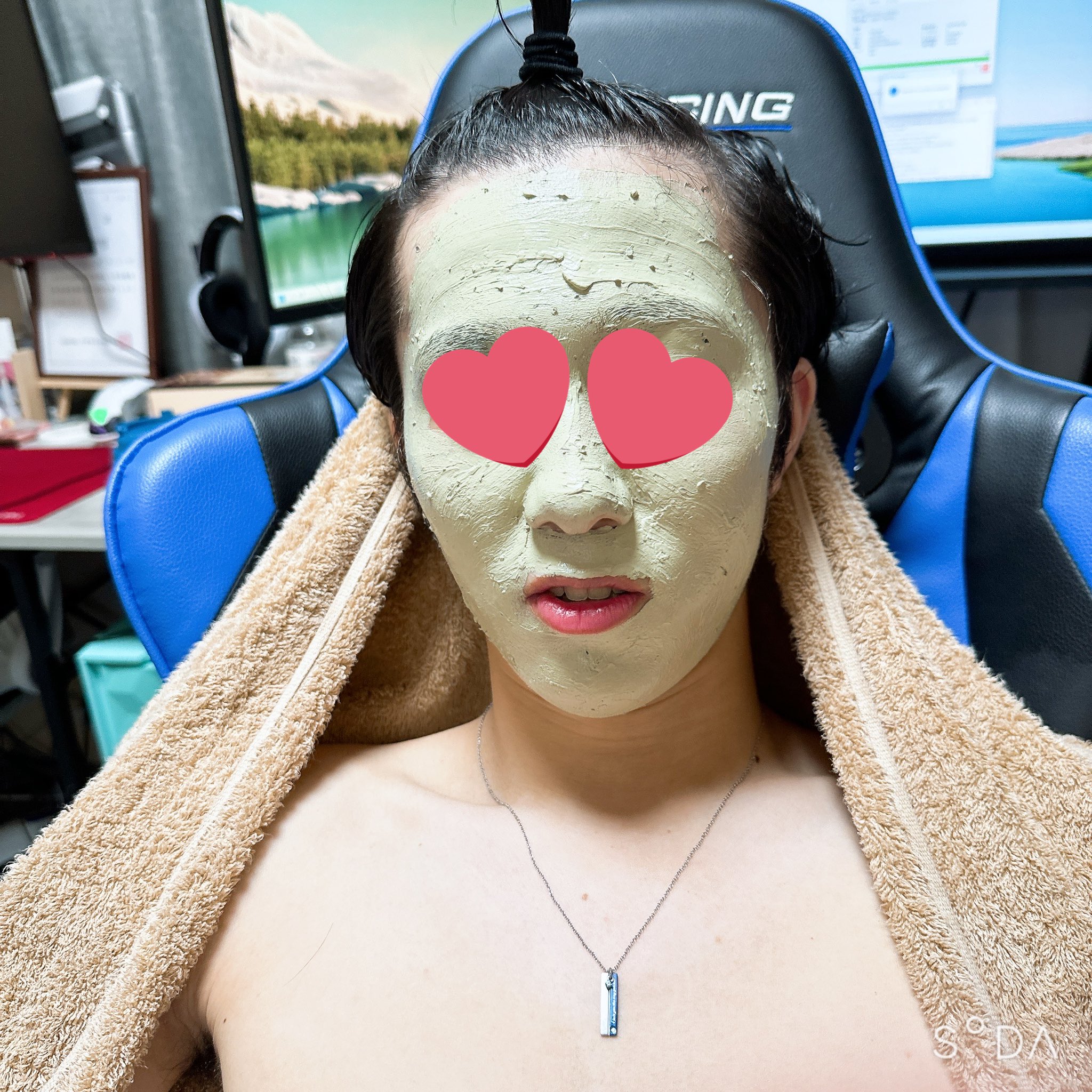 赦夢ねこ🦈💙Twitch on Twitter: "風呂上がりに初めての顔パック中の彼氏さんです♨️ https://t.co/jfEtuItlt6" / Twitter