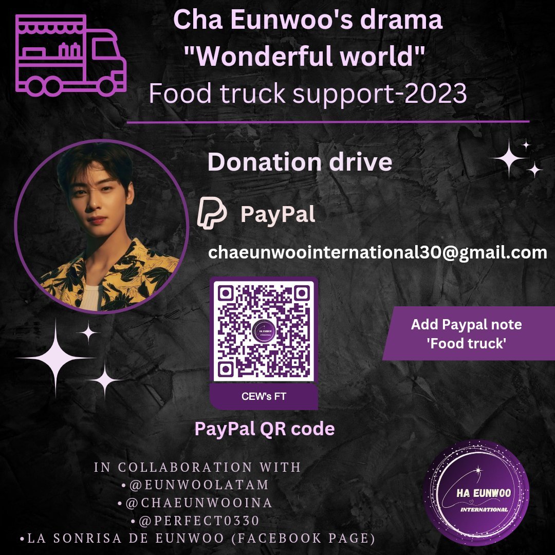 CHA EUNWOO INTERNATIONAL (Fan Account) on Twitter: "📢 Cha Eunwoo's Food Truck Support is On! If ...