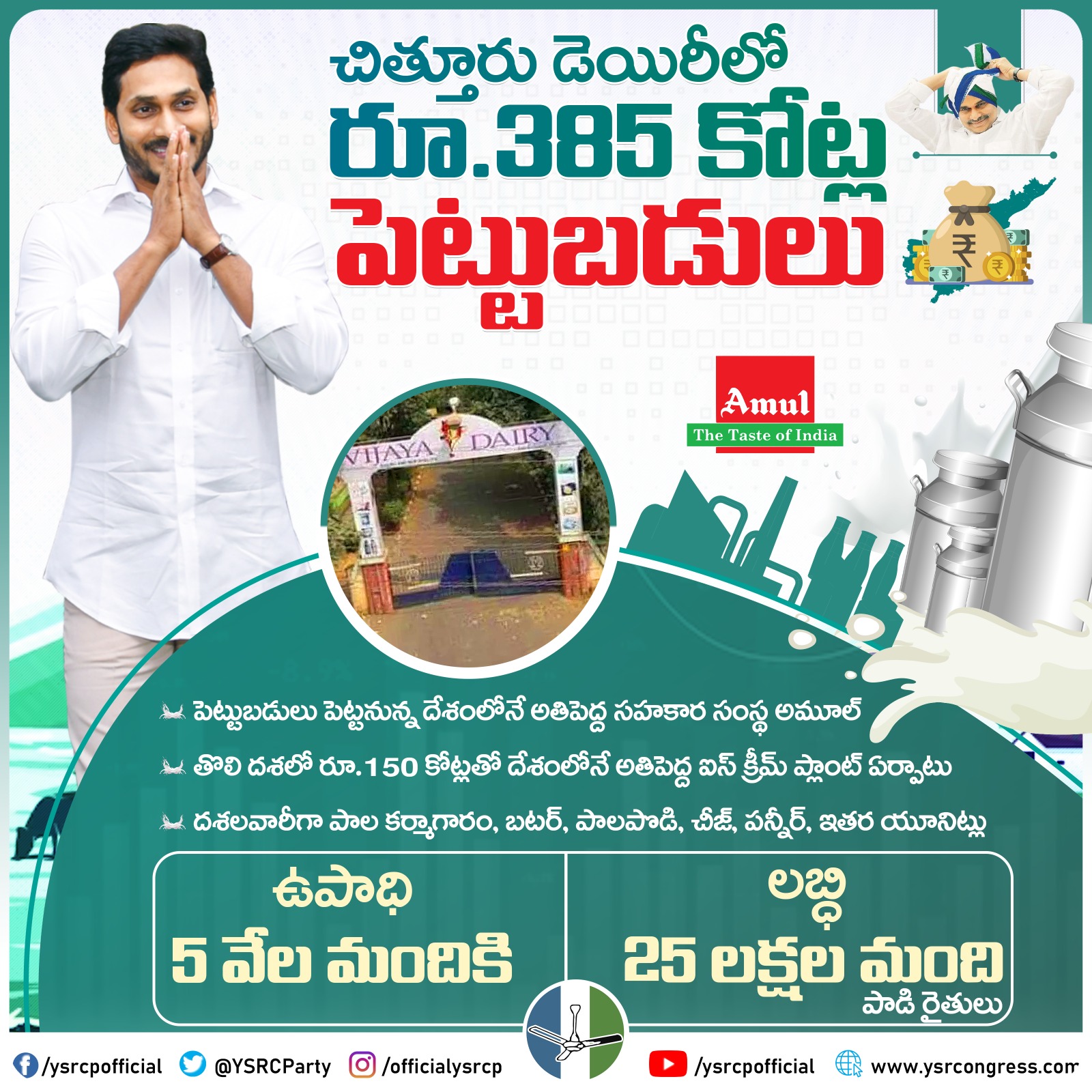 YSR Congress Party on Twitter: "2019 ఎన్నికలకు ముందు పాదయాత్రలో ఇచ్చిన హామీ మేరకు చిత్తూరు విజయా ...