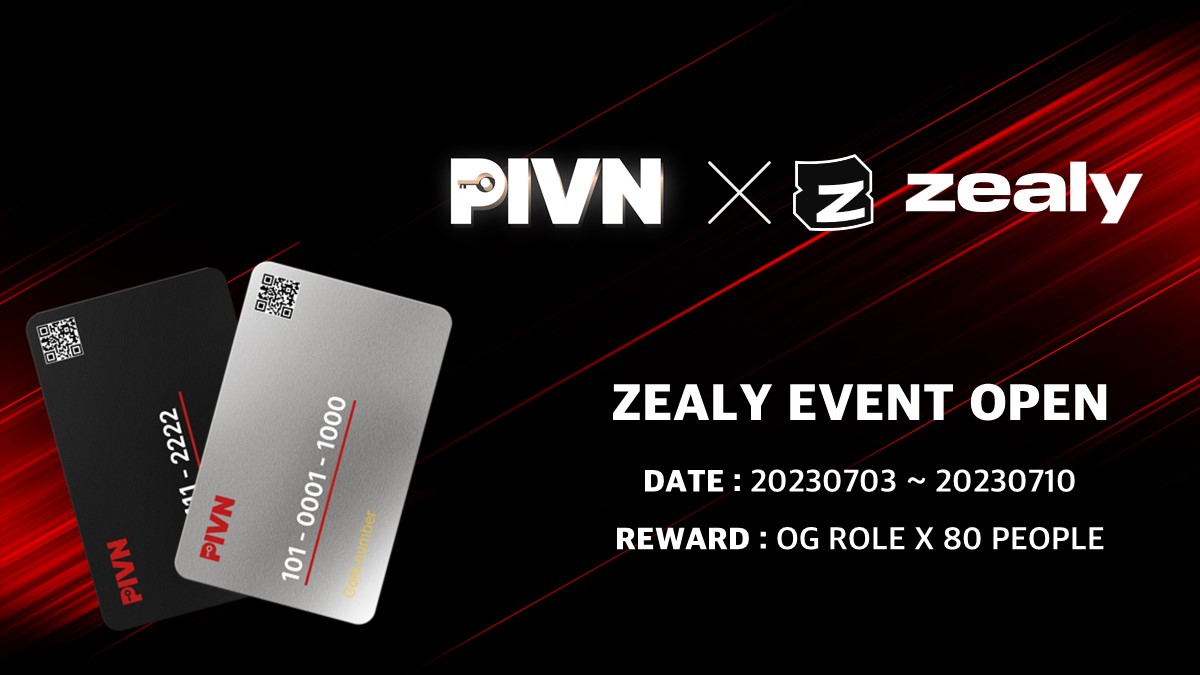 PIVN 1st Mint July 12 on Twitter: "PIVN 1st Mint Zealy Event🎉 📆 ~ July 10, 2023 9:00 (UTC) 🎁 OG ...