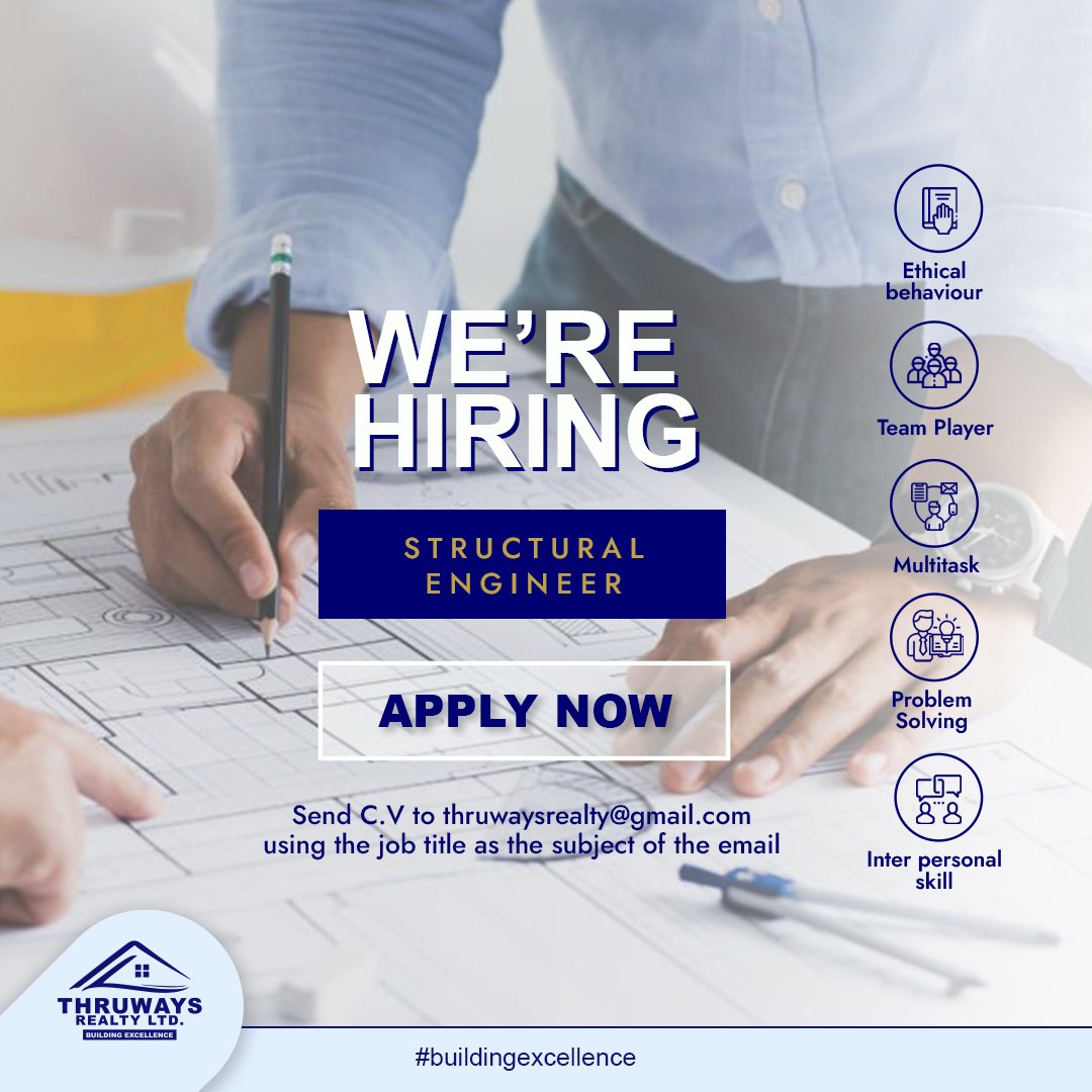 THRUWAYS REALTY LTD on Twitter: "Are you an experienced structural engineer with at least 7 ...