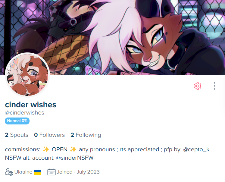 cinder🌻🇺🇦 comms open! on Twitter: "giving Spoutible a try! add me there if you want to