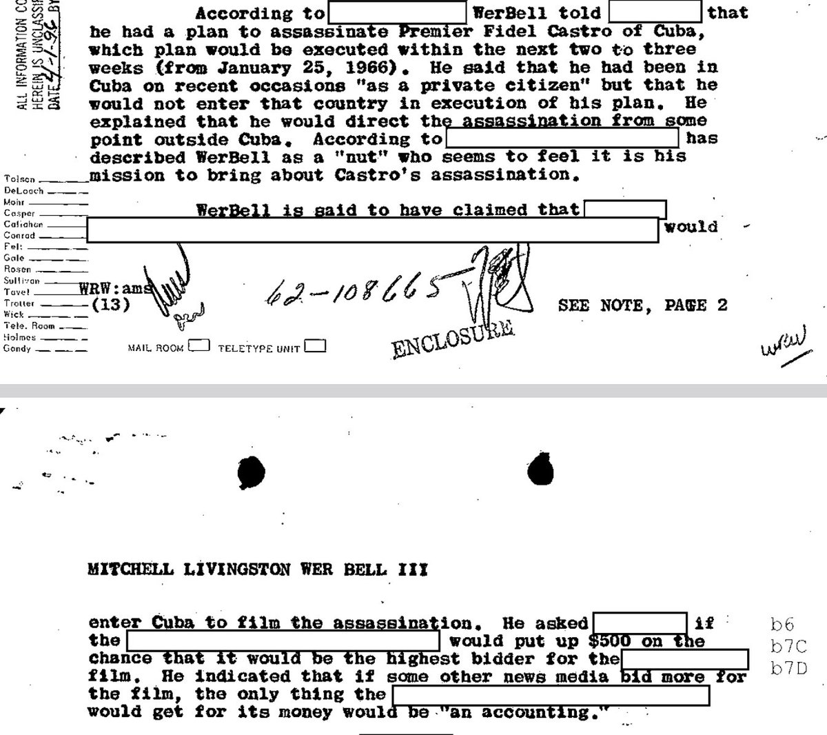 Good morning. The FBI posted a partial file on Mitch WerBell III ...