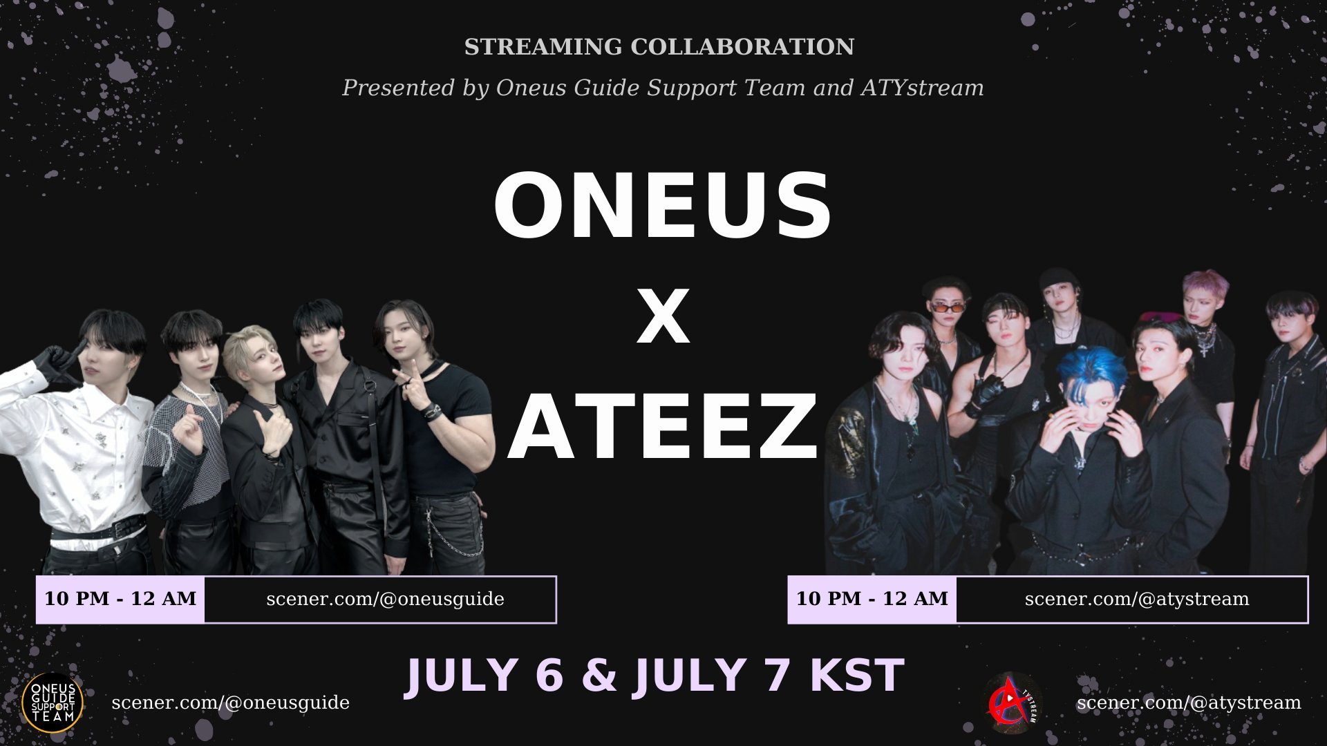 ATYstream | ATEEZ on Twitter: " ONEUS x ATEEZ Scener Collaboration! To Moons & Atinys, we invite ...