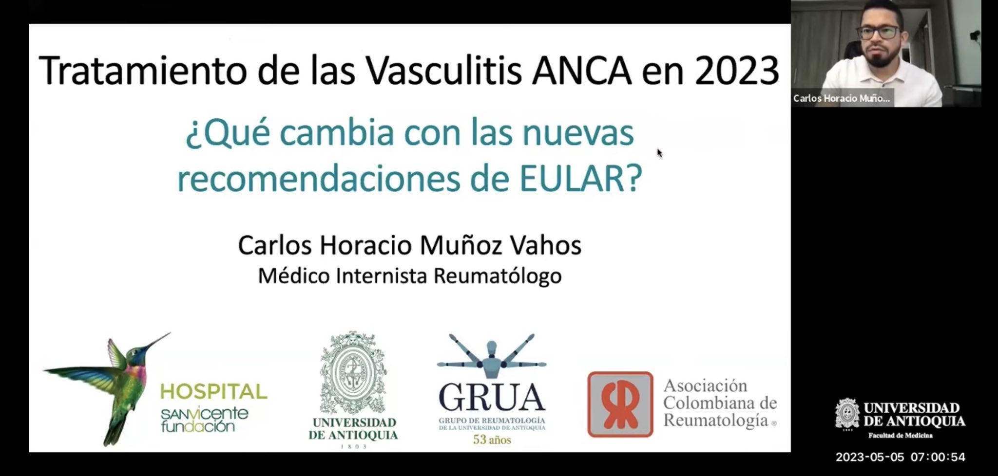 Carlos Horacio Muñoz Vahos on Twitter: "Ya está disponible la charla sobre las nuevas ...