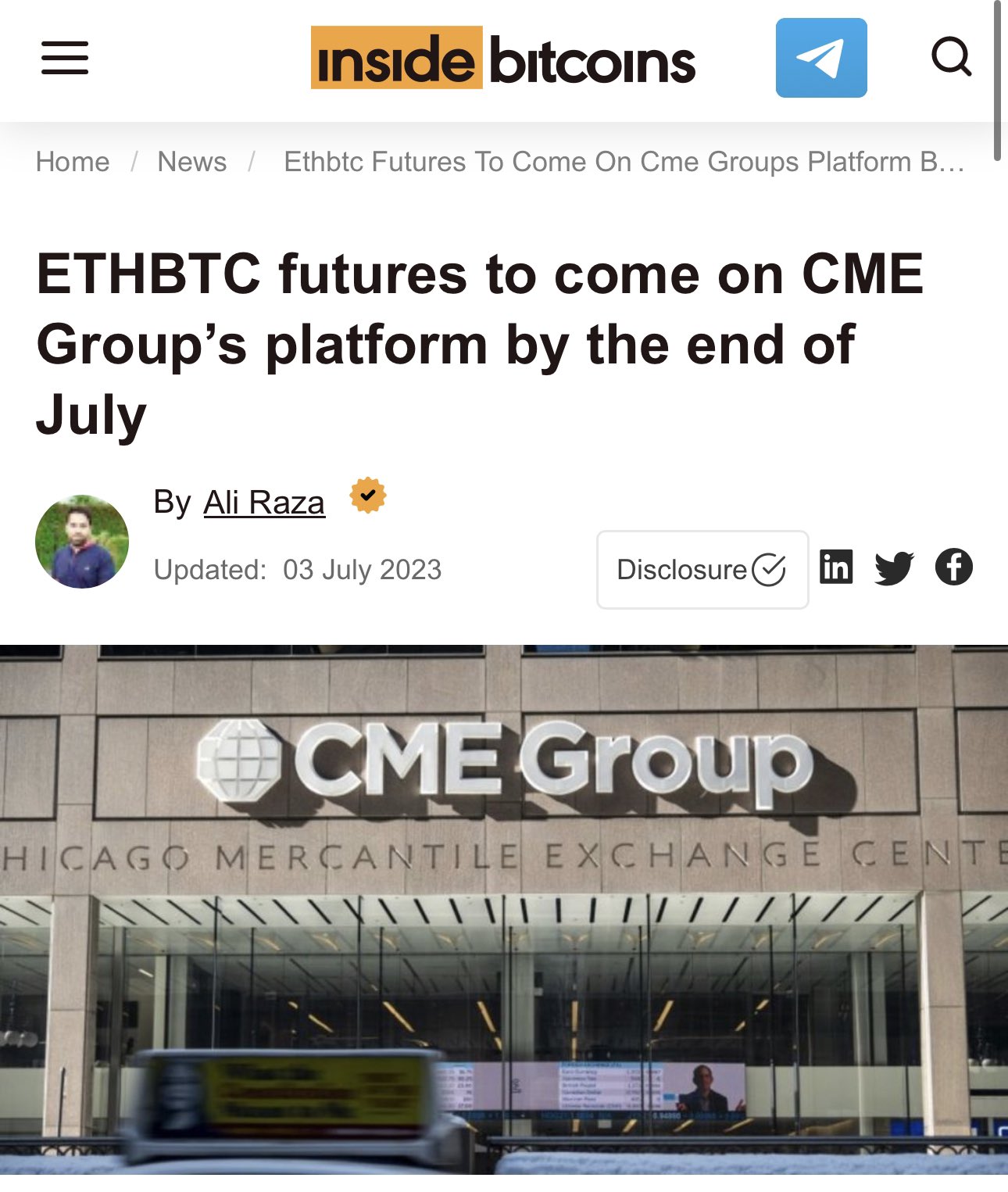 ThuanCapital.eth on Twitter: "Cuối tháng này, CME features sẽ có sản phẩm ETH/BTC. Hợp đồng ...