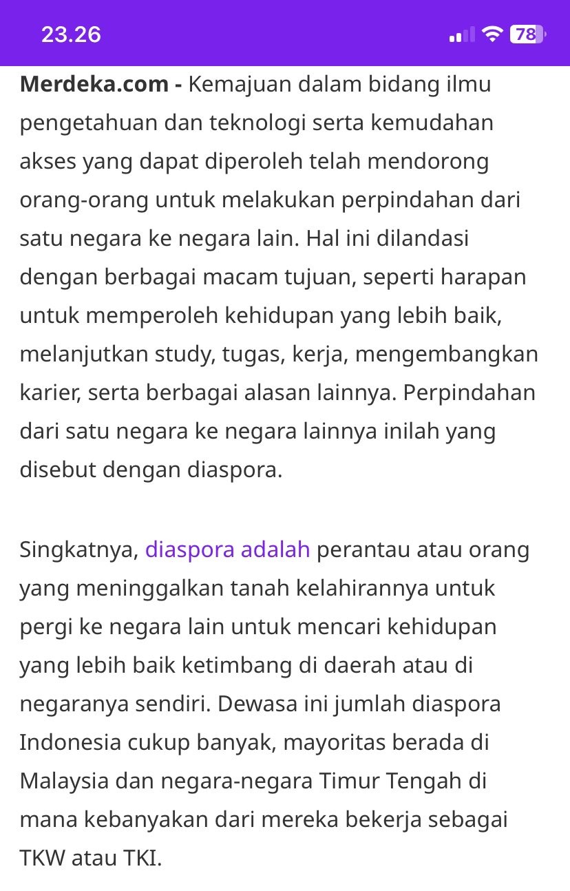 owl on Twitter: "@worksfess Dibaca dulu “diaspora” nya. Sebelah kanan lebih gampang dimengerti ...