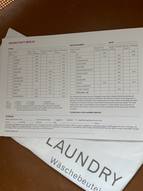 Hotel Laundry Service Price List
