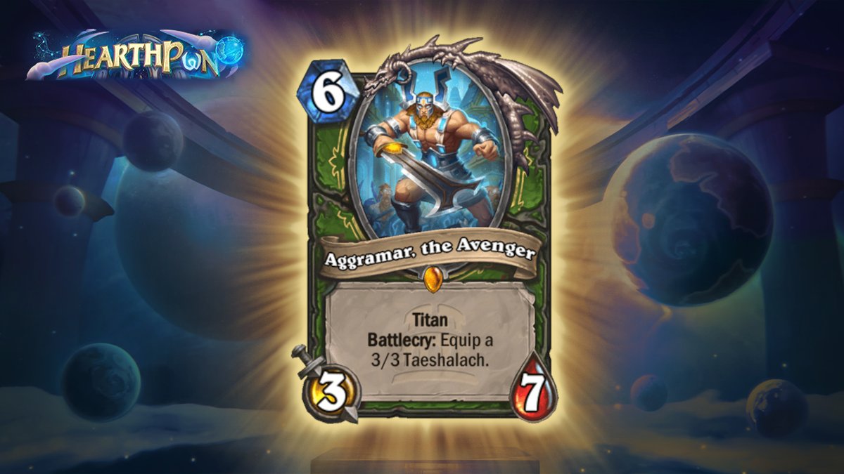 HearthPwn on Twitter: "New Hunter Legendary Card Revealed - Aggramar, the Avenger New TITANS ...