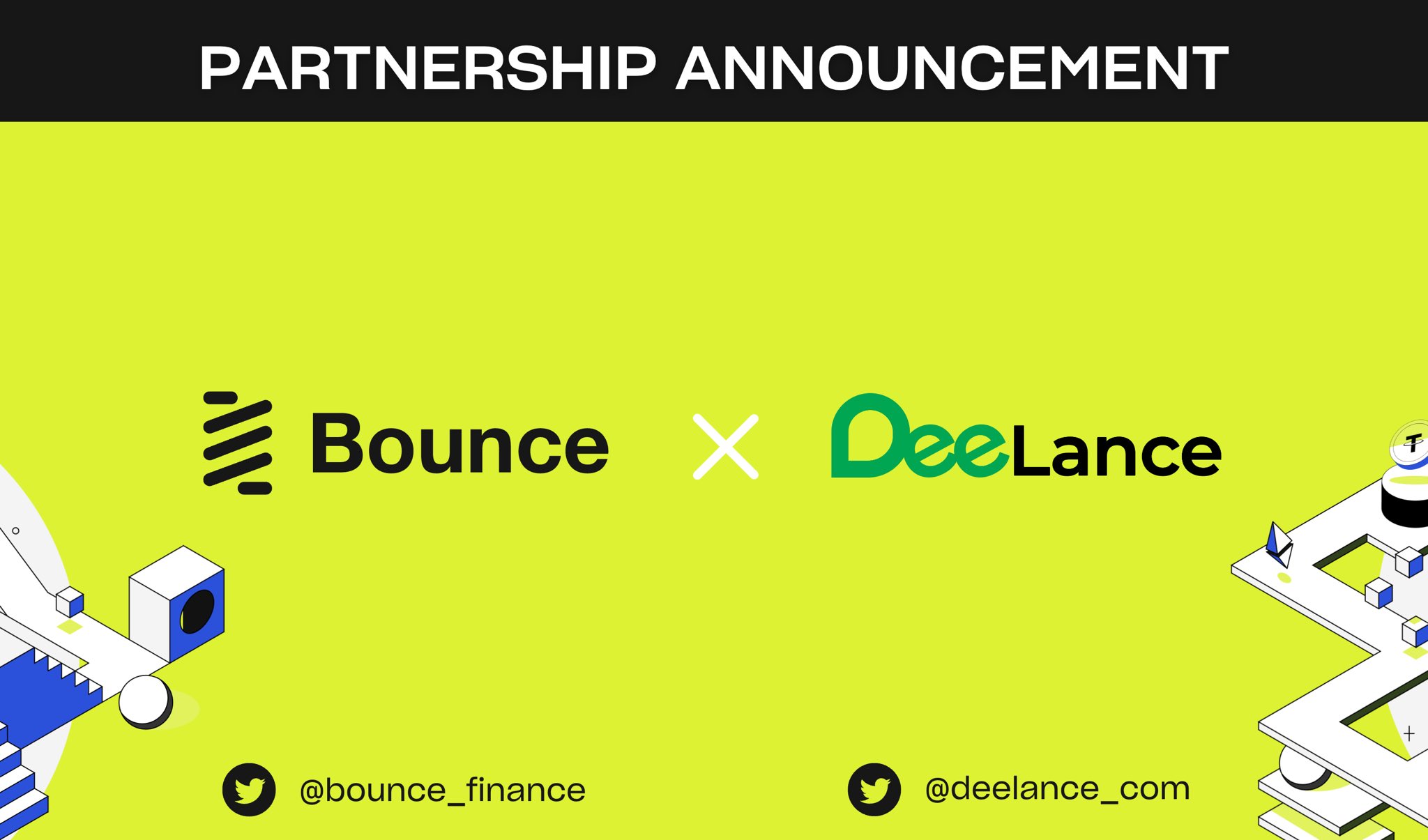 Bounce Finance on Twitter: "🥂Thrilled to partner with @deelance_com, an all-in-one blockchain ...