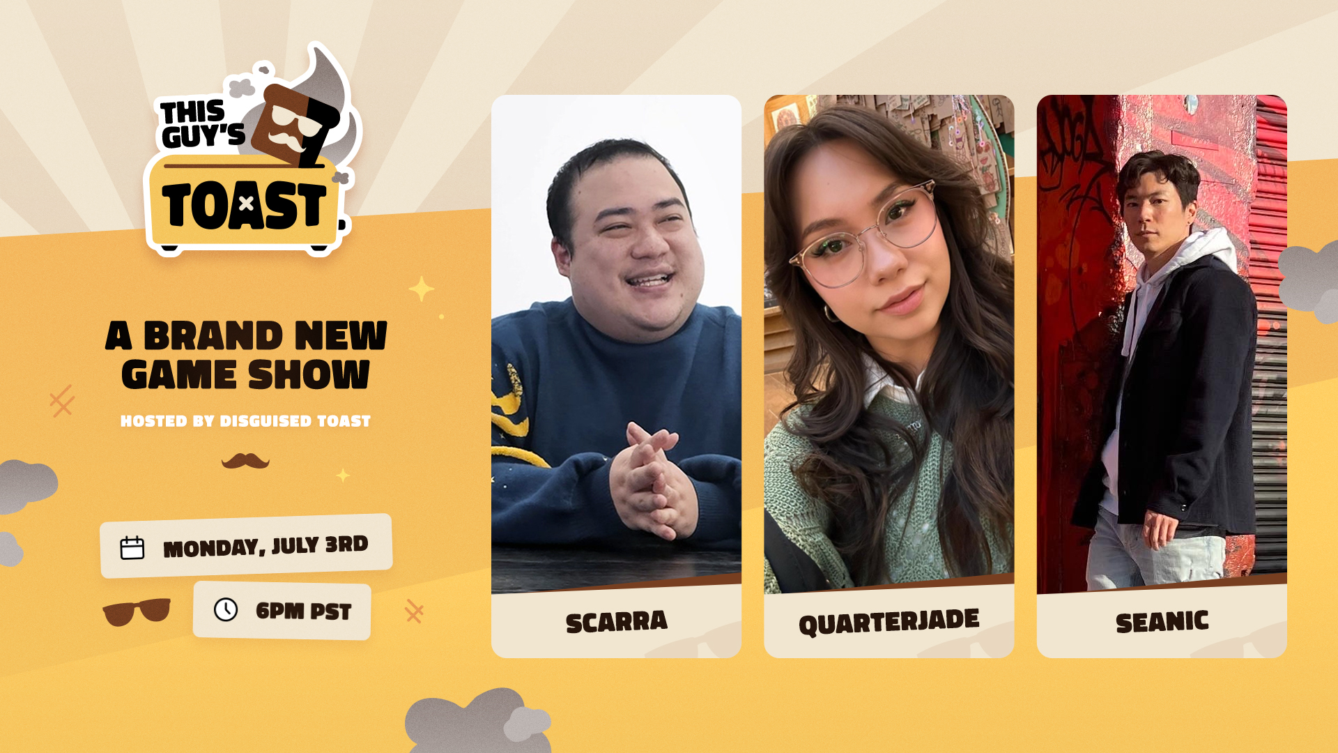 DSG Toast on Twitter: "Episode 2 of This Guy's Toast happening today at 6PM PST Come see who has ...