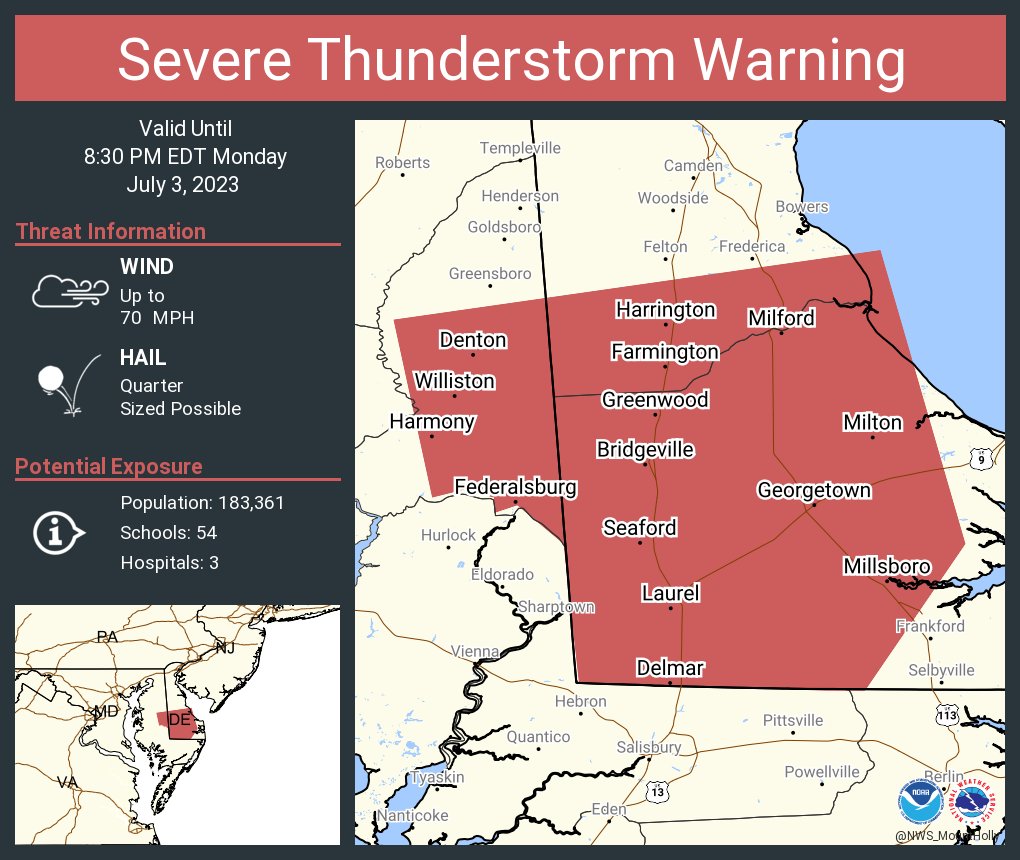 Nws Mount Holly On Twitter Severe Thunderstorm Warning Including