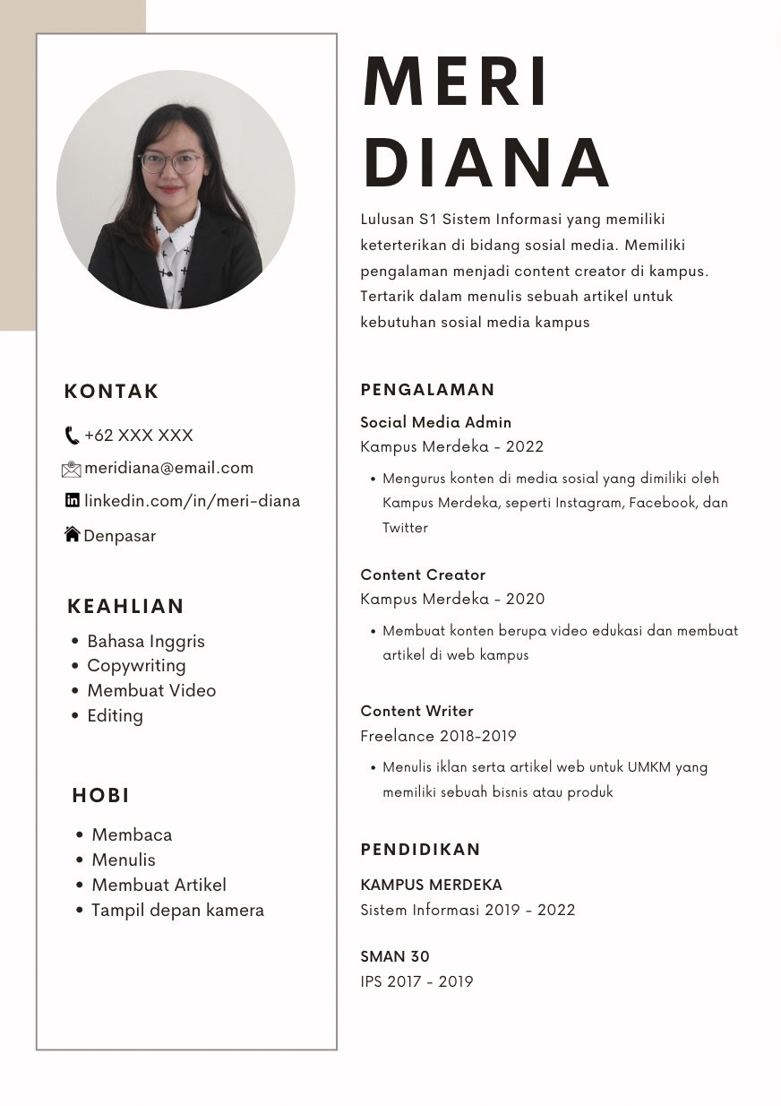 lokerbali - Lowongan Kerja di Bali on Twitter: "CV (Curiculum Vitae) Tentunya kamu harus membuat ...