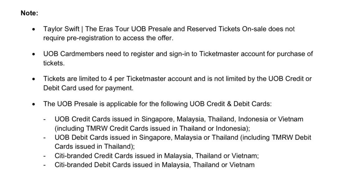 UOB - Taylor Swift | The Eras Tour in Singapore | 2025 mypromo.my UOB - Taylor Swift | The Eras Tour in Singapore | 2025 mypromo.my