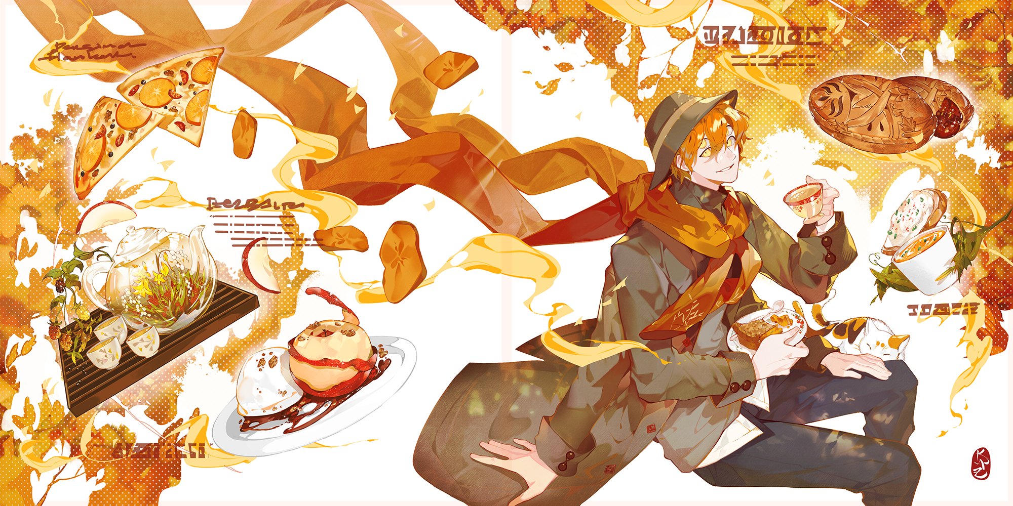 KAZ ( commission closed ) on Twitter: "🍂🍎🥧 Meet Zhen Zi, the Autumn enthusiast , He's completely ...