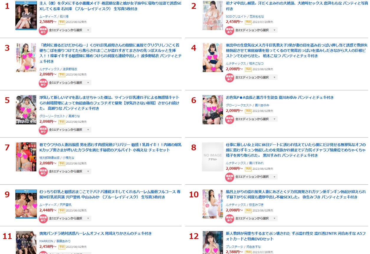 FANZA通販 on Twitter: "7/4のFANZA通販 アダルトDVD日間ランキングを公開！ https://t.co/NLkI5mUXho #石川澪 #恋渕ももな #波多野結衣 ...
