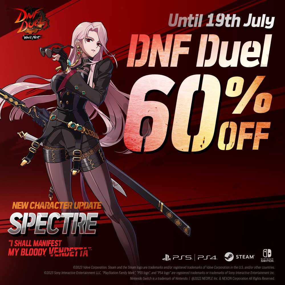 DNF Duel EN on Twitter: "PS4, PS5, Switch, and Steam Sale is On! Get DNF Duel at a 60% discount ...