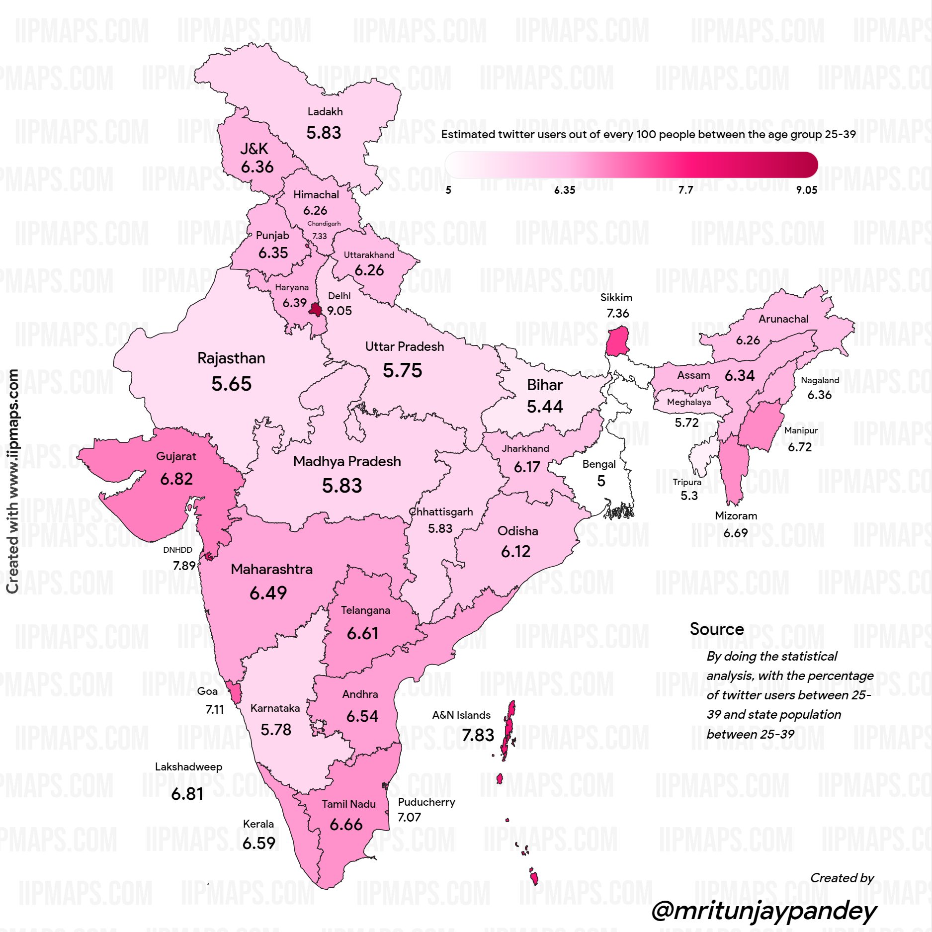 India in Pixels by Ashris on Twitter: "Estimated twitter users out of every 100 people between ...