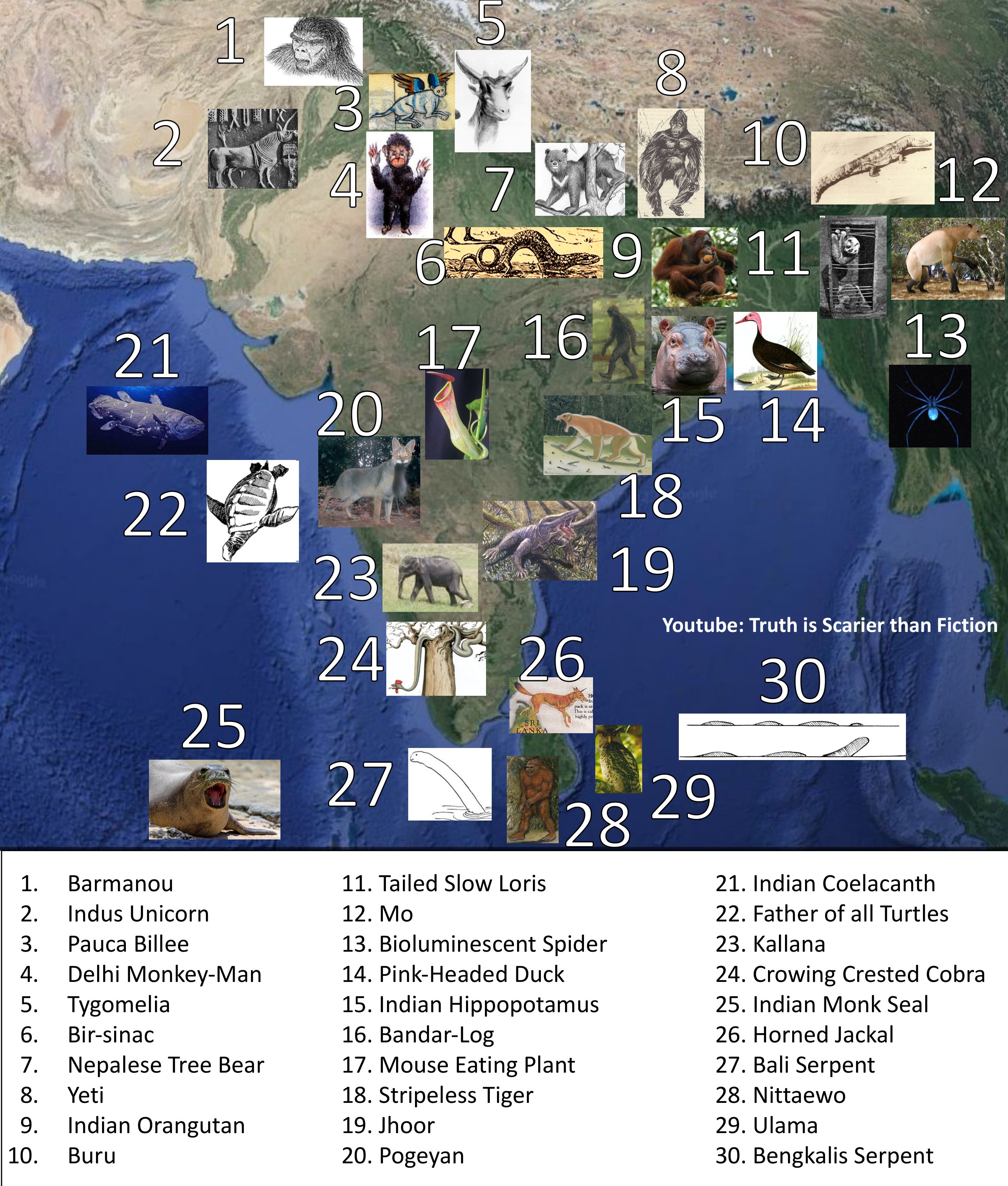 Legendary Cryptids on Twitter: "As promised, the map of Indian and South Asian cryptids! It took ...