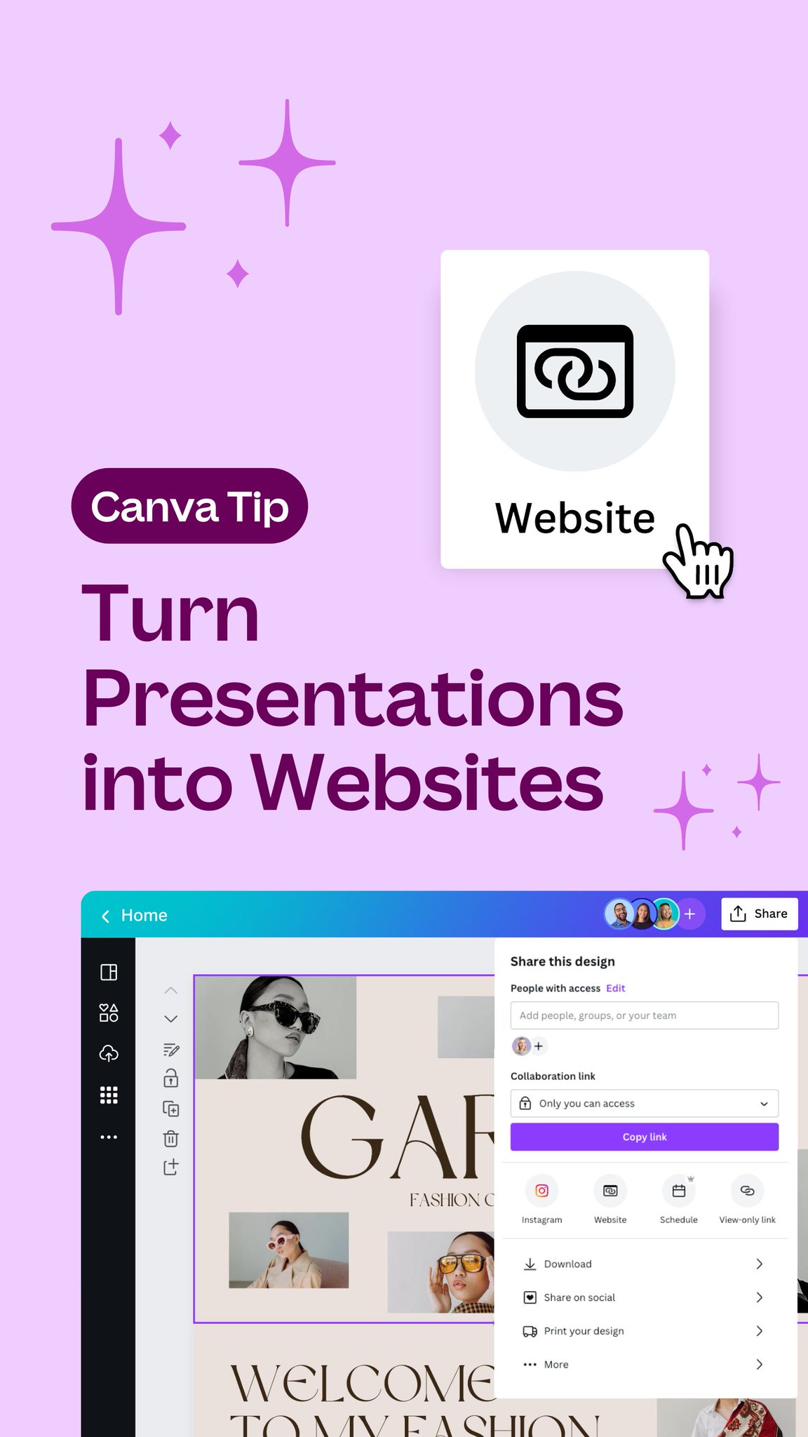 Canva on Twitter: "Start your website layout and design by creating a Canva presentation, and ...