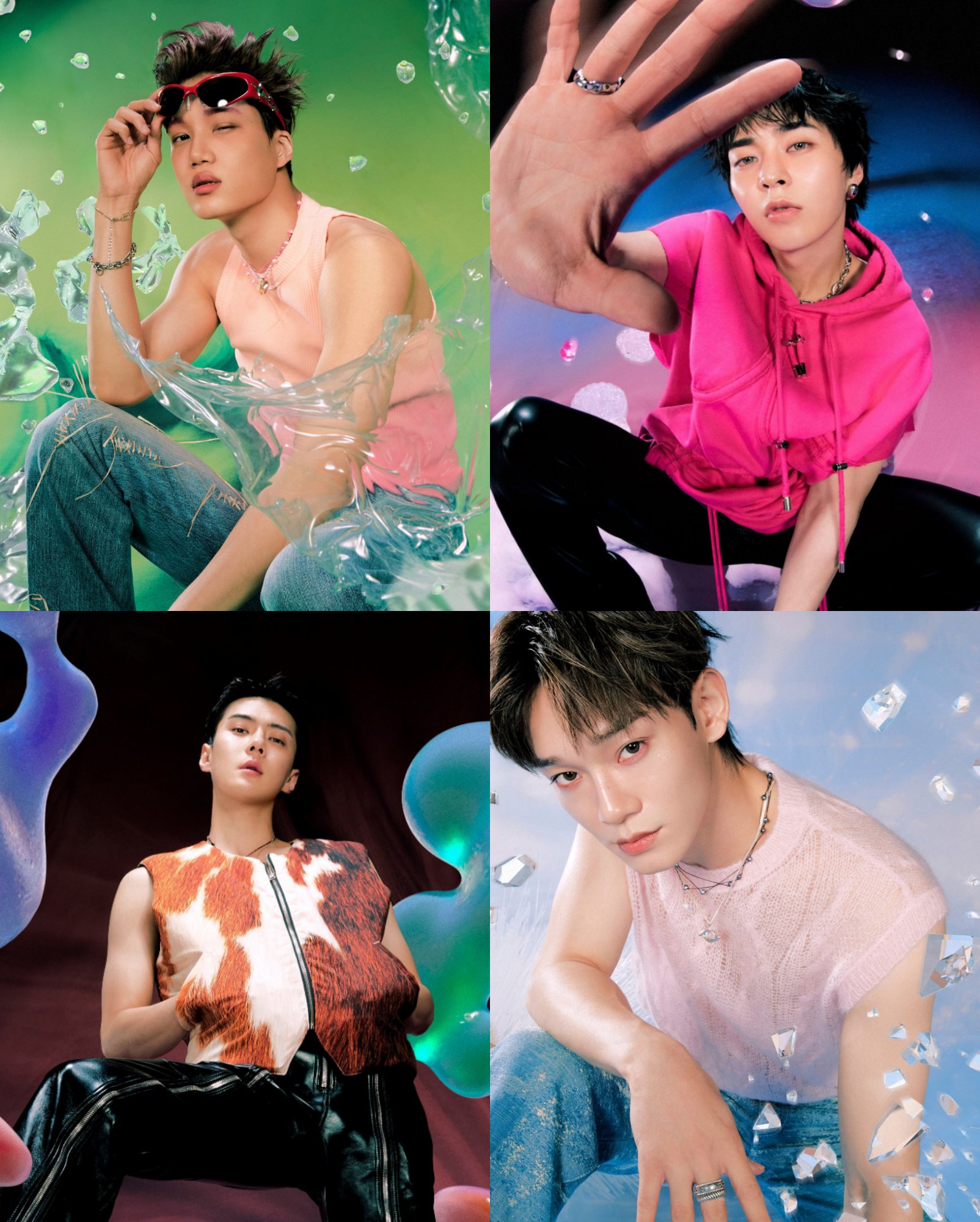 About Music on Twitter: "EXO's Kai, Xiumin, Sehun and Chen in new concept pictures for 'Cream ...