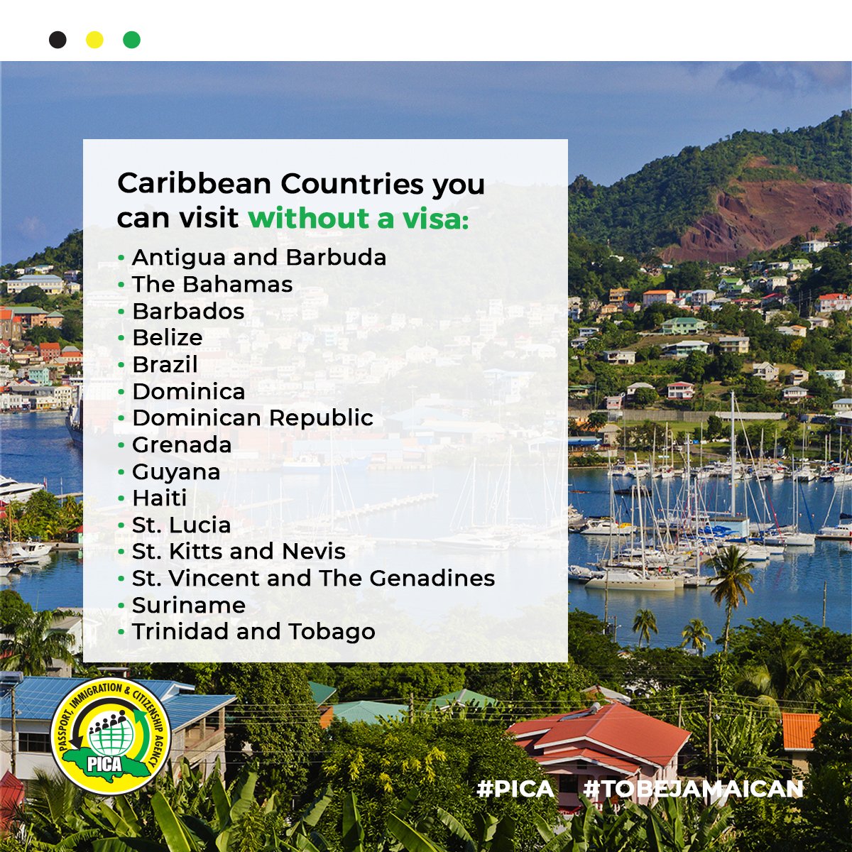 PICA Jamaica On Twitter With Your Jamaican Passport You Have The pica-jamaica-on-twitter-with-your-jamaican-passport-you-have-the