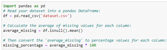 Phases🌱🔄 on Twitter: "Steps to get the percentage of a null data in dataset: Firstly, let's ...
