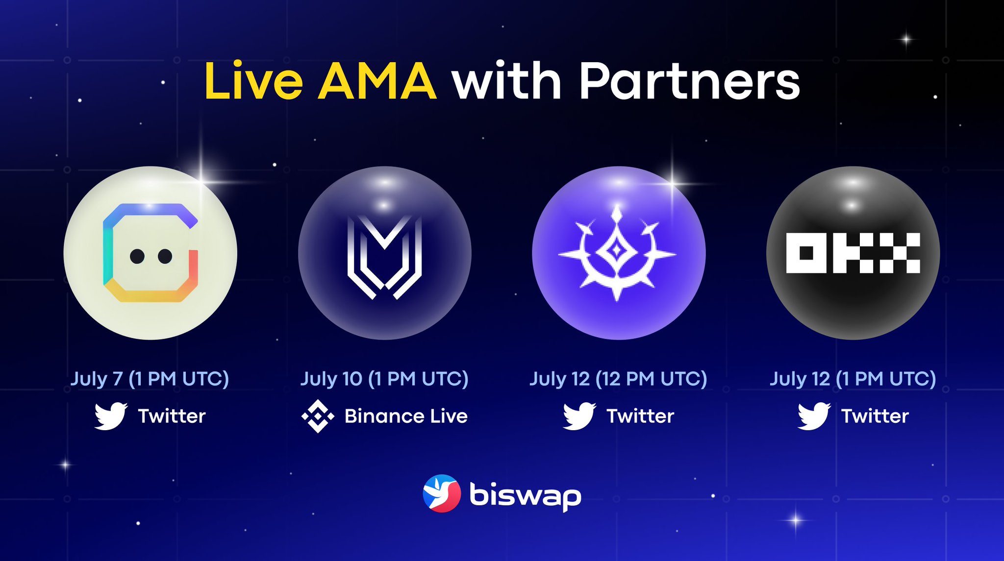 Biswap on Twitter: "💬Share $1 200 in $BSW & other crypto on the live AMA sessions with @Biswap ...