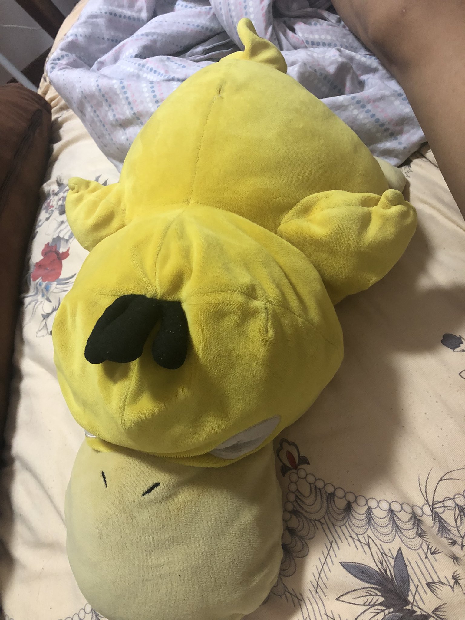小黑 On Twitter 今天我小侄子来我家玩游戏(考好试暑假中)。他玩着玩着侧脸就躺在我这个可达鸭上~我内心 小侄子啊,这个鸭鸭舅舅我