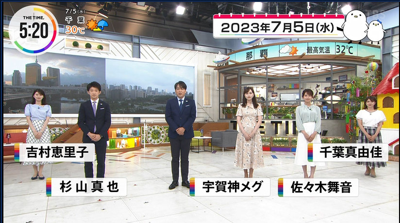 tvmaniaZERO on Twitter: "2023/07/05 #thetime_tbs #吉村恵里子 アナ #杉山真也 アナ #安住紳一郎 アナ #宇賀神メグ アナ #佐々木舞音 ...