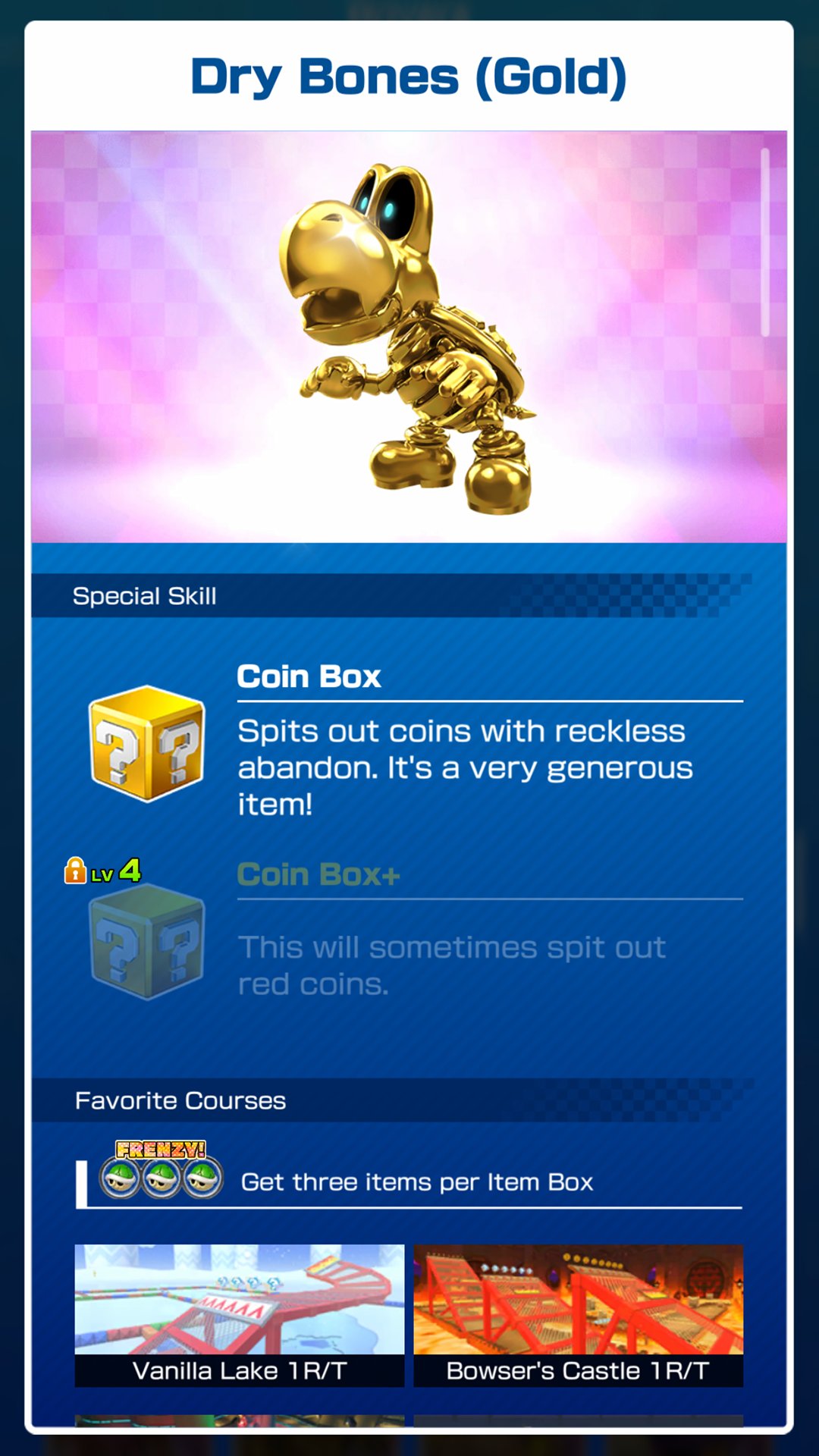 Mario Kart Tour on Twitter: "Dry Bones (Gold) and the new Gold Flappy Wings glider are available ...