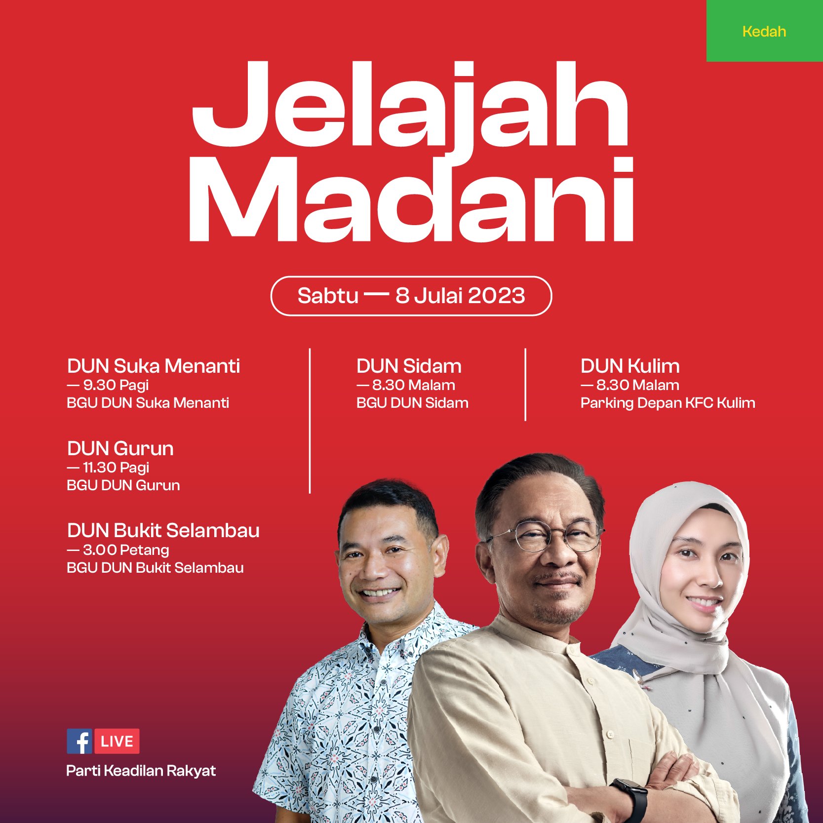 Rafizi Ramli on Twitter: "Ceramah Jelajah MADANI Negeri Kedah Bermula dari awal pagi hingga ke ...
