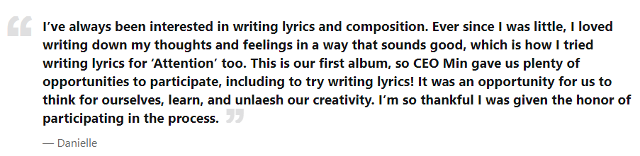 1tokki on Twitter: "In addition to "Attention," Modani is getting two more writing credits under ...