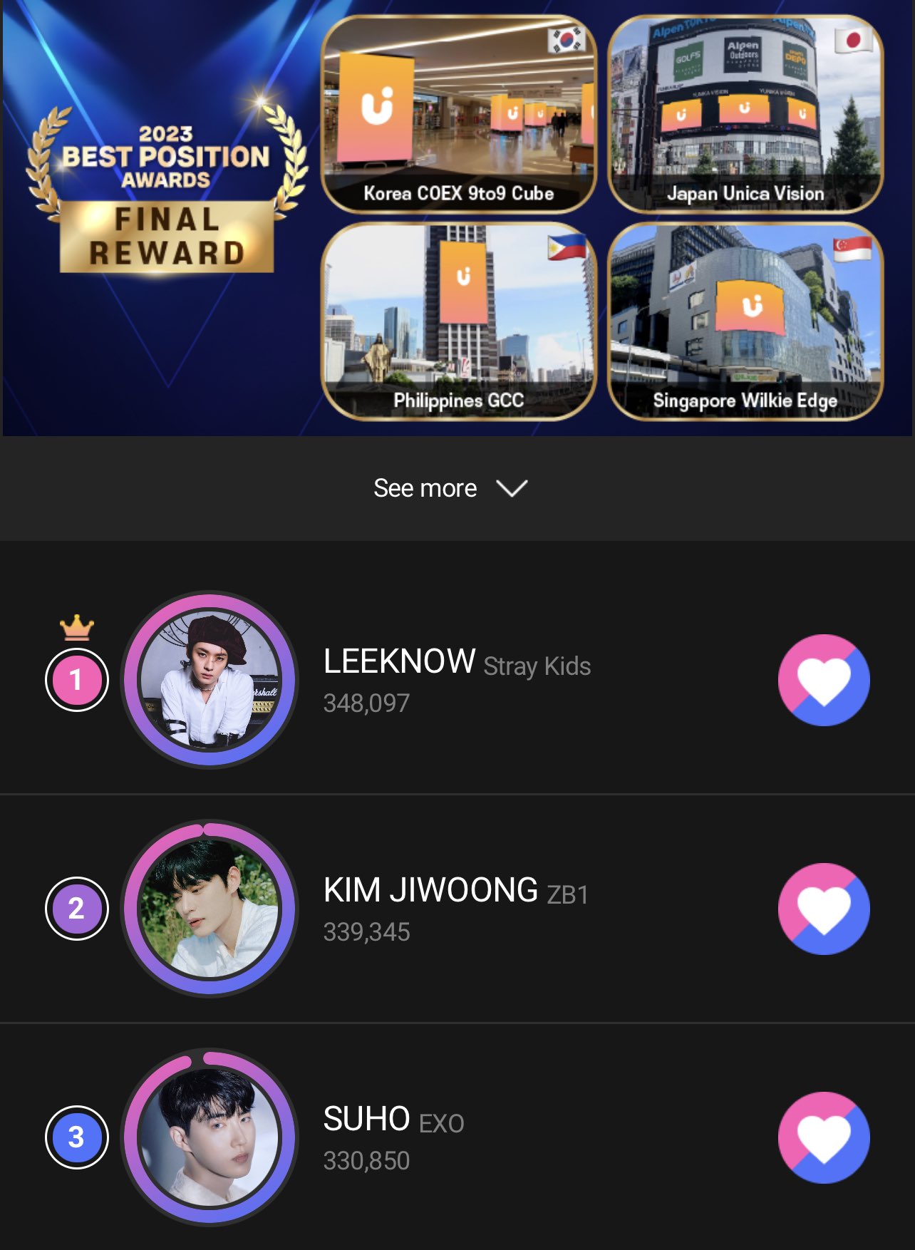 The KJM Base⁰¹ on Twitter: "[D-8] UPick Best Position Awards Prelims Best Visual Category July 4 ...