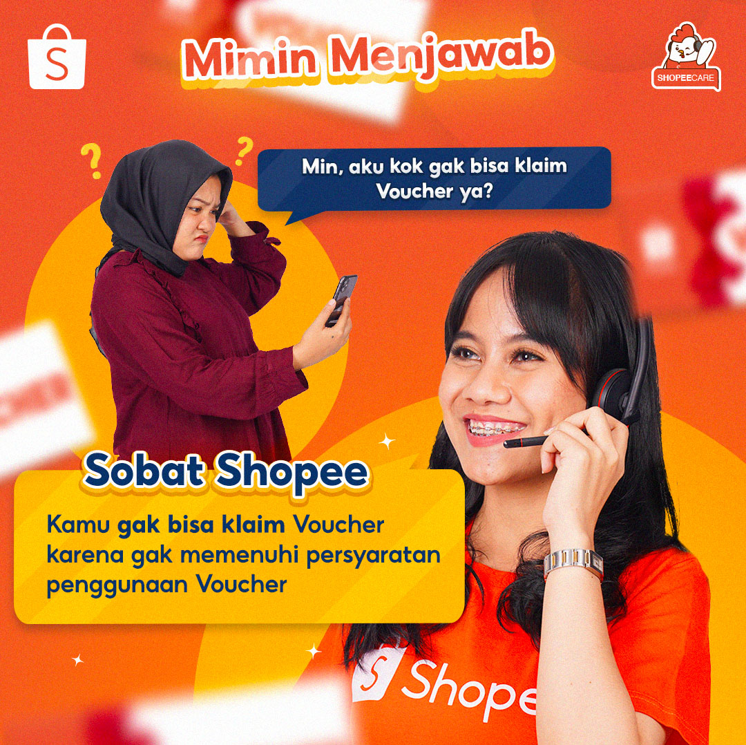 Shopee Care on Twitter: "Sobat Shopee! Kamu gak bisa klaim voucher?😱 Ya ampun, sini-sini Mimin ...