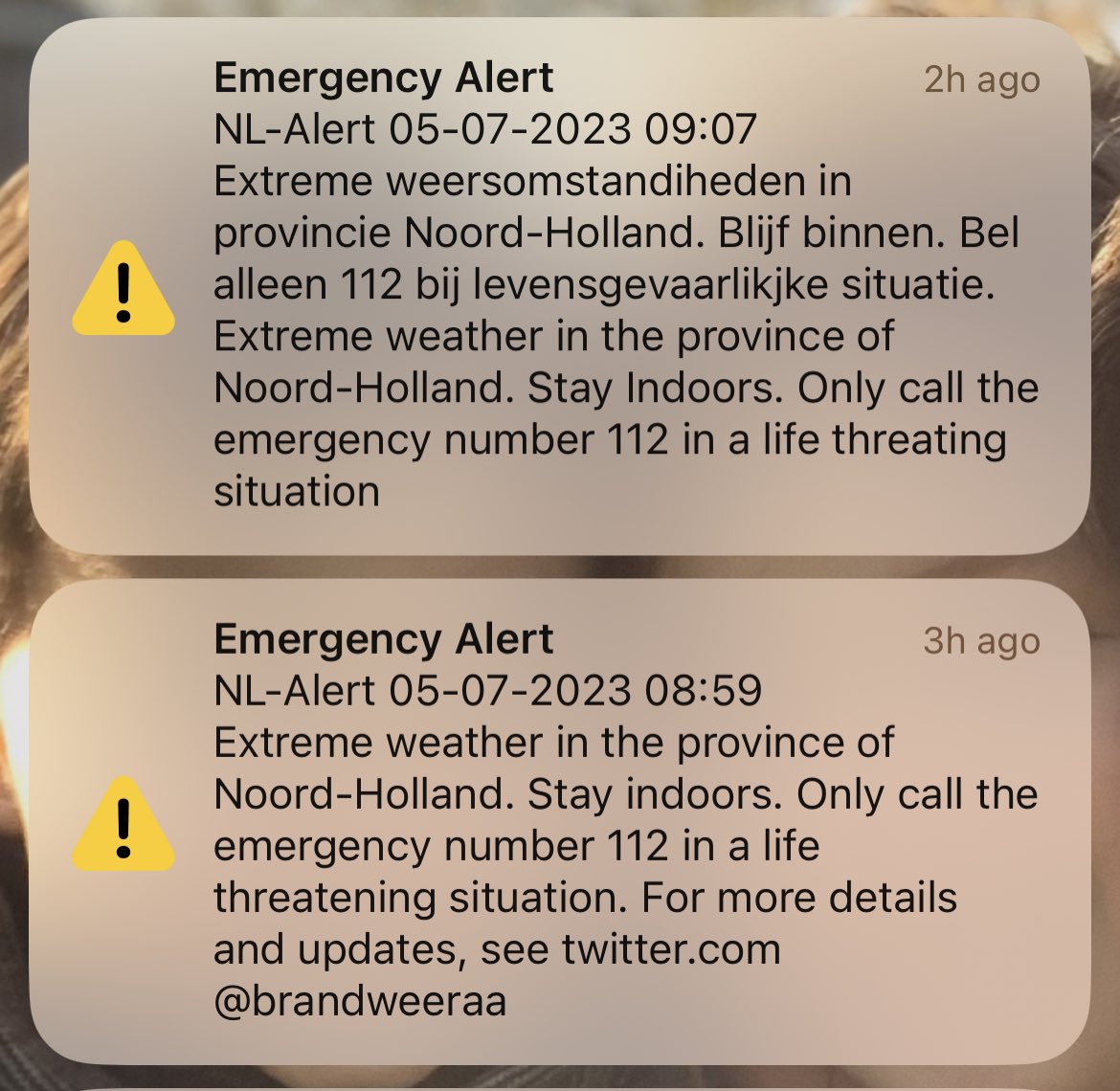 Gergely Orosz on Twitter: "It’s extremely windy around Amsterdam so the government sent out an ...