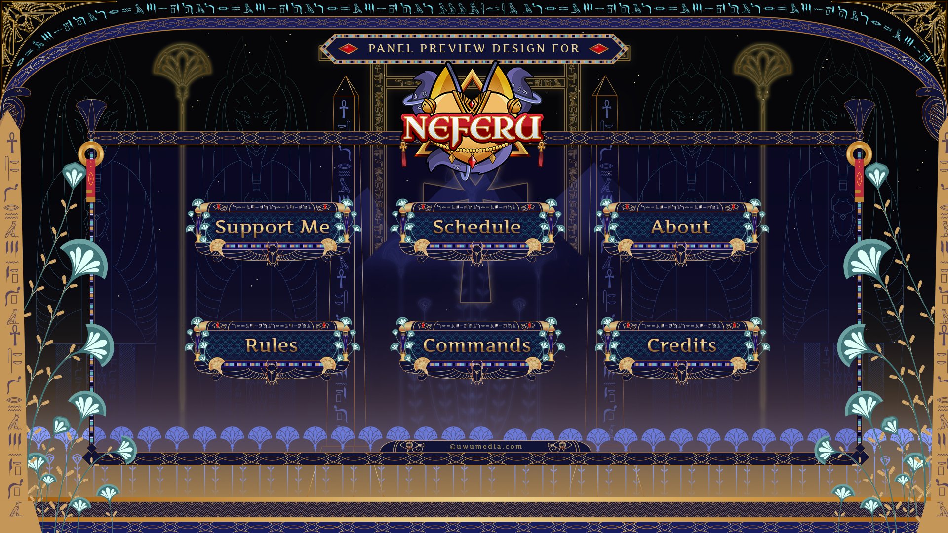 UWU MEDIA | VTUBER GRAPHICS STUDIO on Twitter: "𖤣.𖥧.𖡼.⚘ Panel Designs for Vtuber @NeferuEN These ...