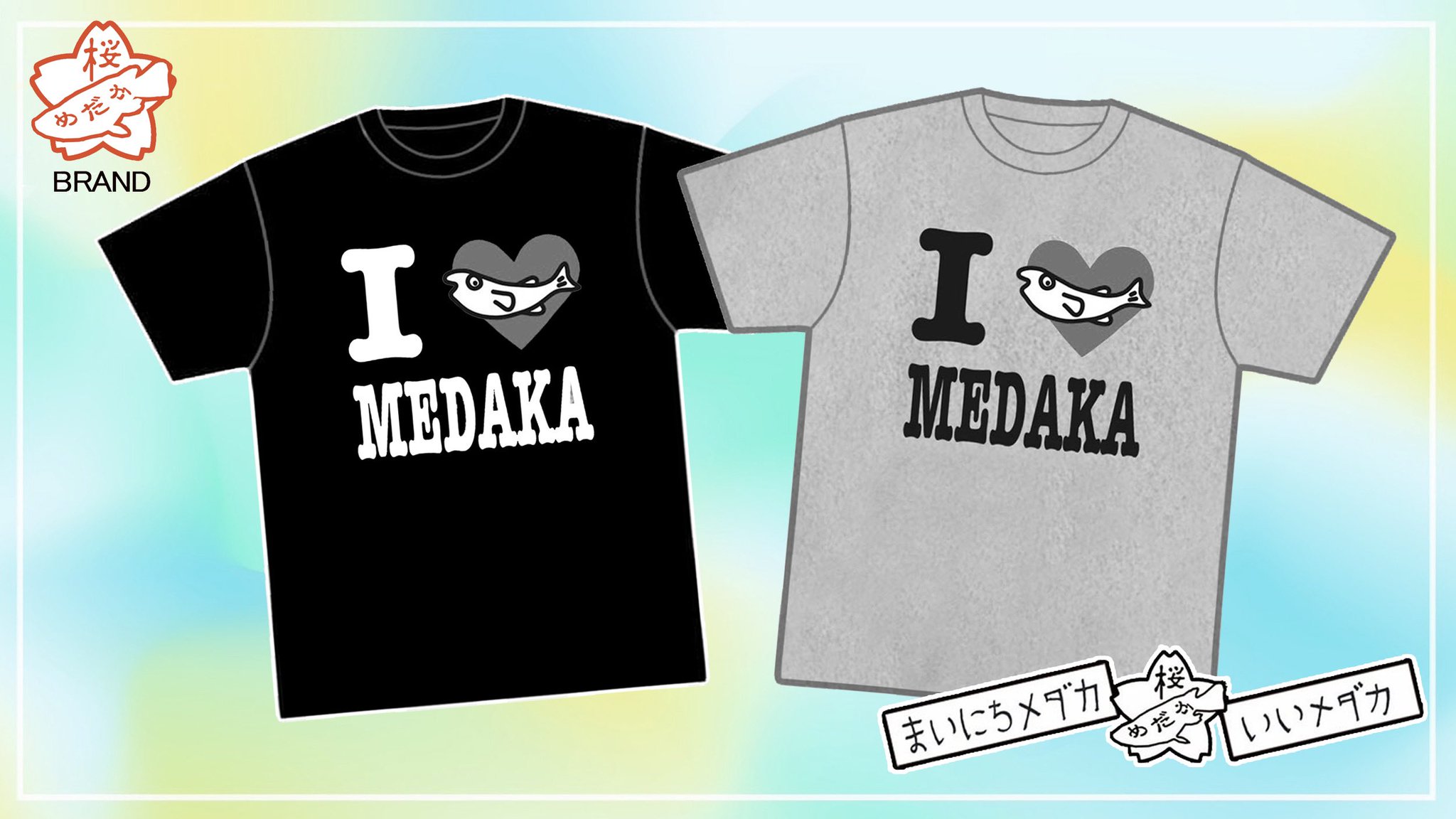 桜めだか🌸神戸のメダカ専門店🌸 on Twitter: "I ️ MEDAKA Tシャツ新発売 カラー / ブラック・グレー サイズ / S,M,L,XL,XXL ¥2750 (税込 ...