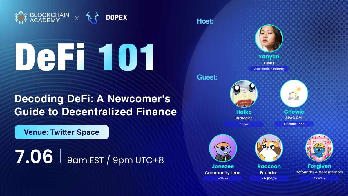 Blockchain Academy Group⛓🎓 on Twitter: "📢 Join us for the 1st Twitter Space of the DeFi 101 ...