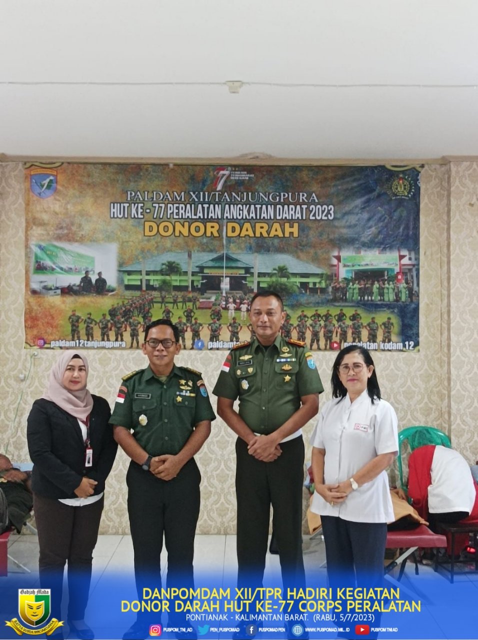 Puspom Tni Ad On Twitter Danpomdam Xii Tpr Hadiri Kegiatan Donor