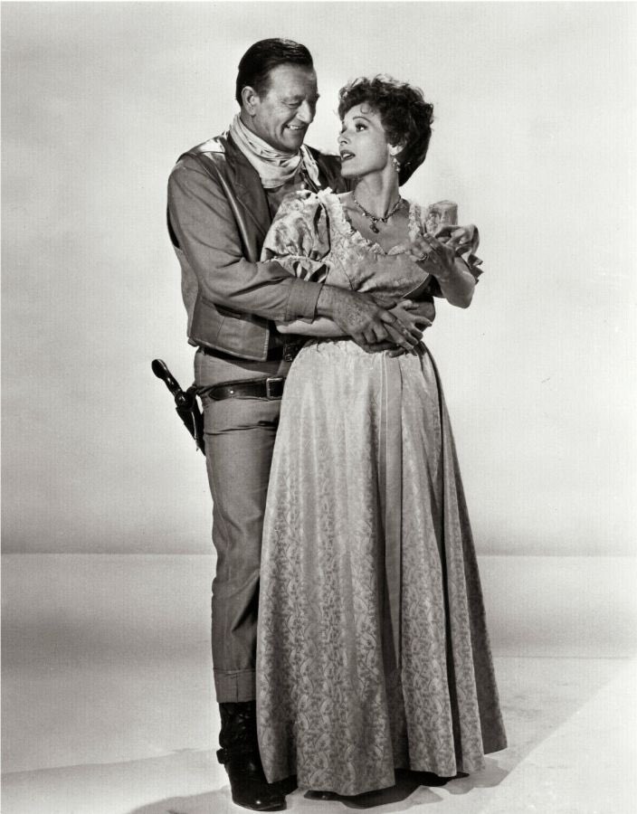 Hollywood Yesterday on Twitter: "John Wayne and Maureen O’Hara, McLintock! (1963 Comedy Western ...