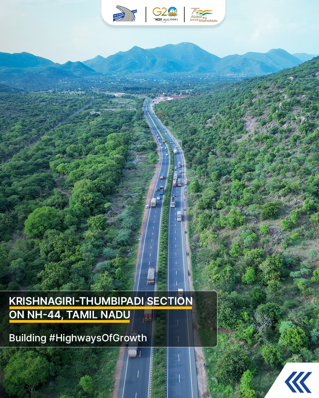 NHAI on Twitter: "With the total length of 86km, the construction of Krishnagiri-Thumbipadi ...