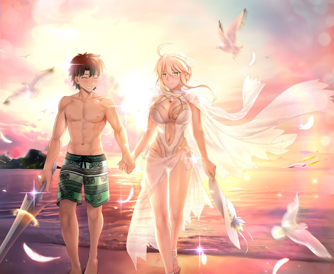 Rioudo on Twitter: "Since it's Bikini Day, here is the beautiful Summer Artoria Lancer and ...