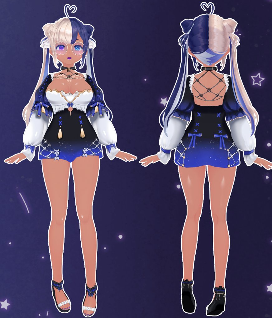 Yumipom 🌙☕️ | Tired Esper Vtuber on Twitter: "Finally got my own custom outfit! Thank to @Norma ...