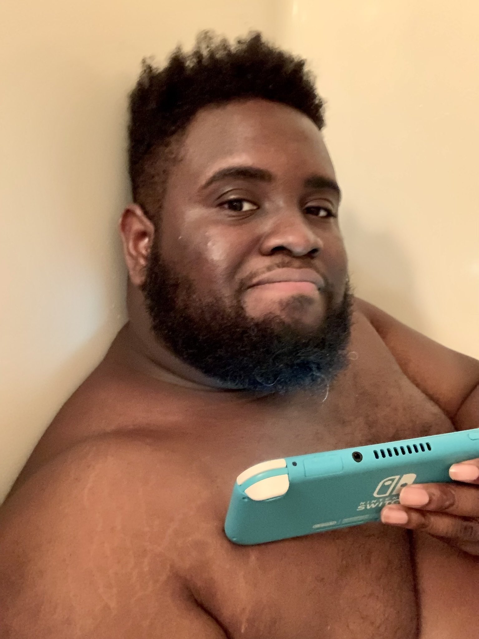 Fat Black Person Selfie