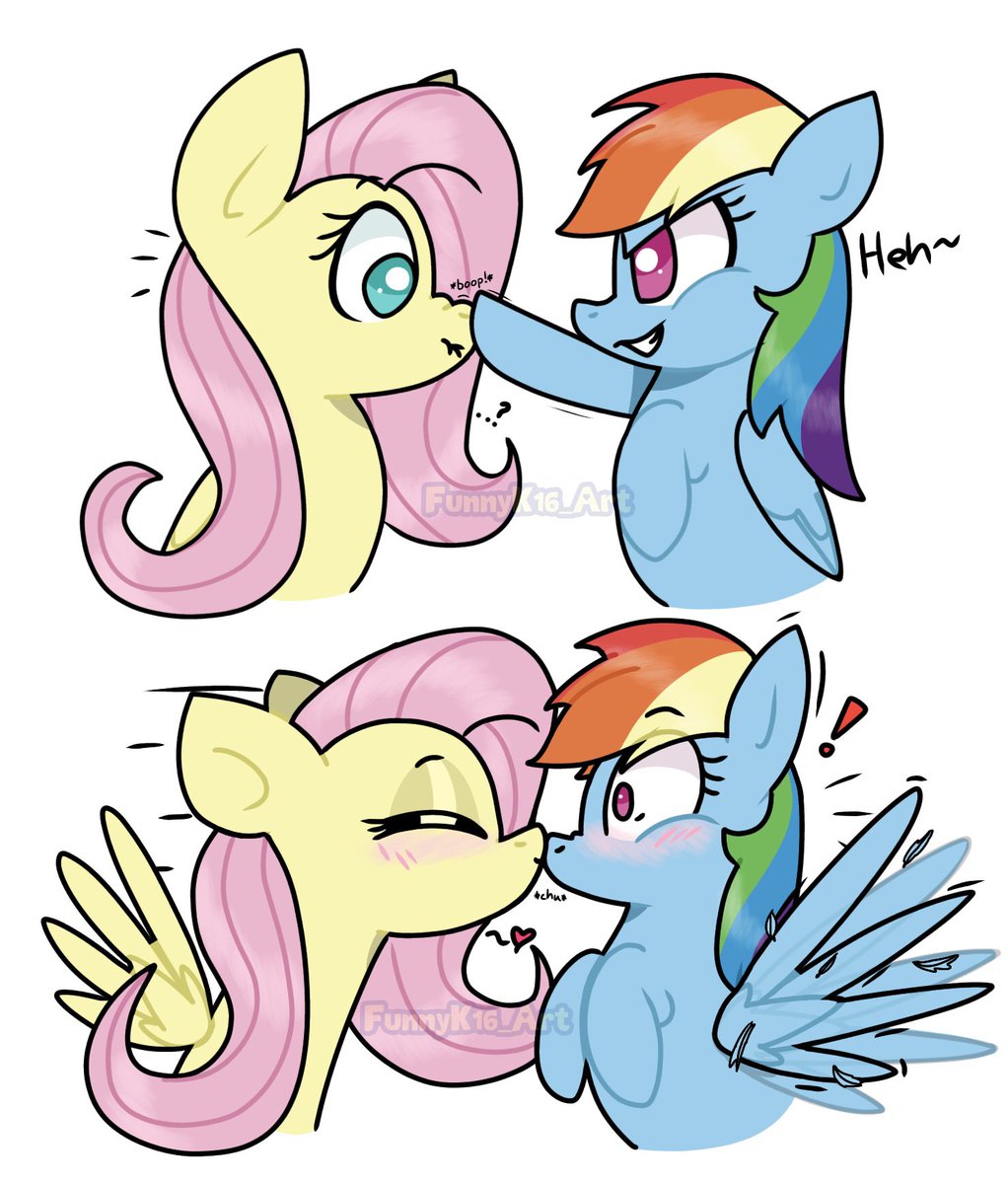 Rainbow Dash And Fluttershy Makeout