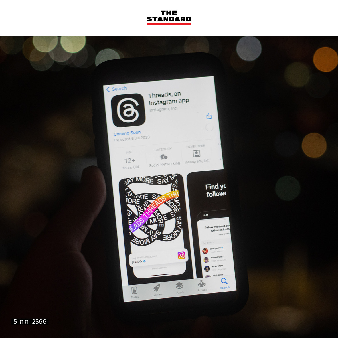 The Standard On Twitter Photo Journal ‘threads ผู้ใช้งานโทรศัพท์