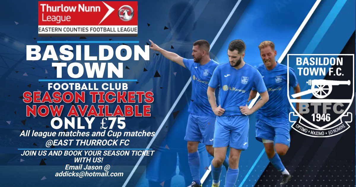 Basildon Town FC on Twitter: "🔵⚪️🚨 SEASON TICKETS 🚨⚪️🔵 We are delighted to announce that we have ...