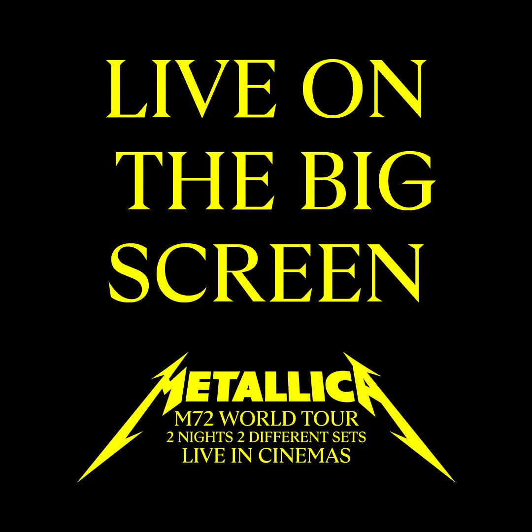 Metallica on Twitter: "⚠️ We're coming back to the big screen next month, on August 18 & 20 ...