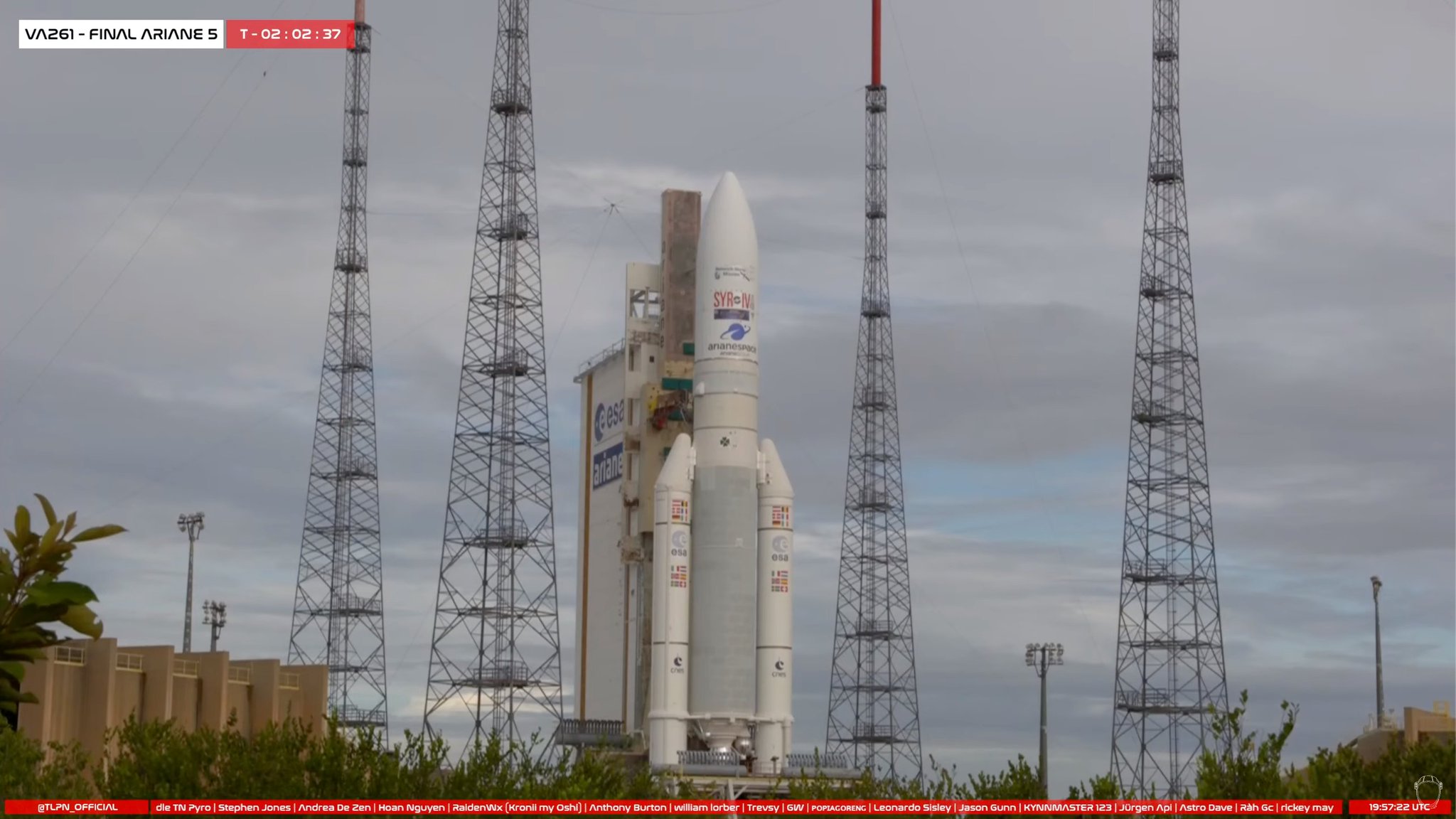 The Launch Pad on Twitter: "T-2 Hours & counting till #Ariane5 flys for the final time! LIVE PAD ...